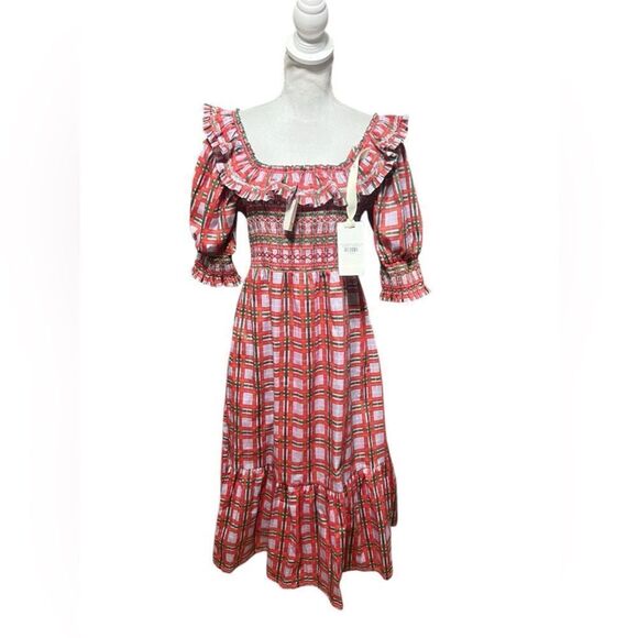 Dondolo | Dresses | Nwt Dondolo Daphne Dress Bethlehemplaid Xs | Poshmark